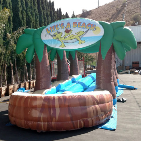 Slip and Slide - Tropical Beach Theme - Party Pals