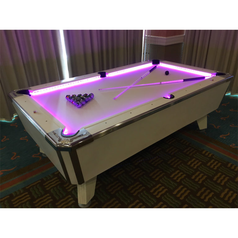 Pool Tables LED - All White - Party Pals